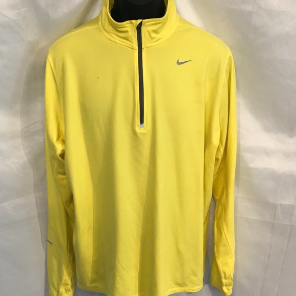 Nike | Jackets & Coats | Nike Running Drifit Neon Yellow Athletic ...